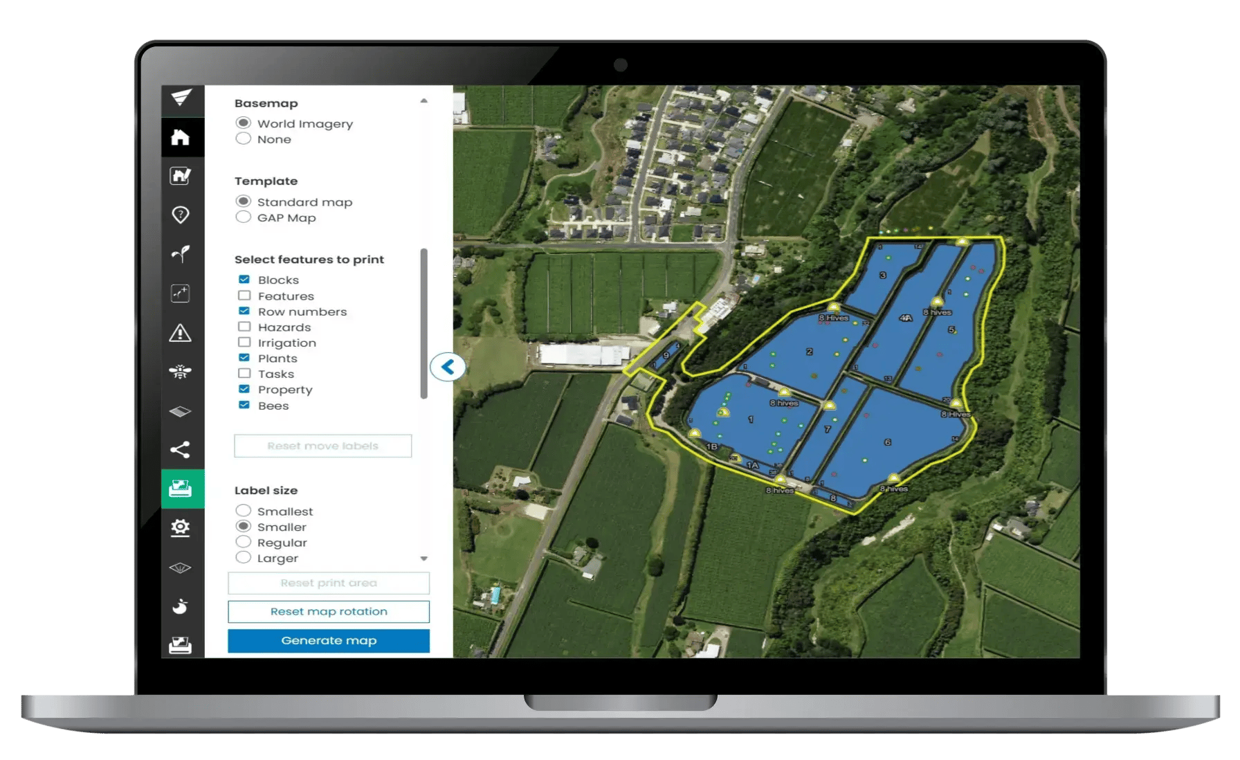 Landkind Dynamic Orchard Map